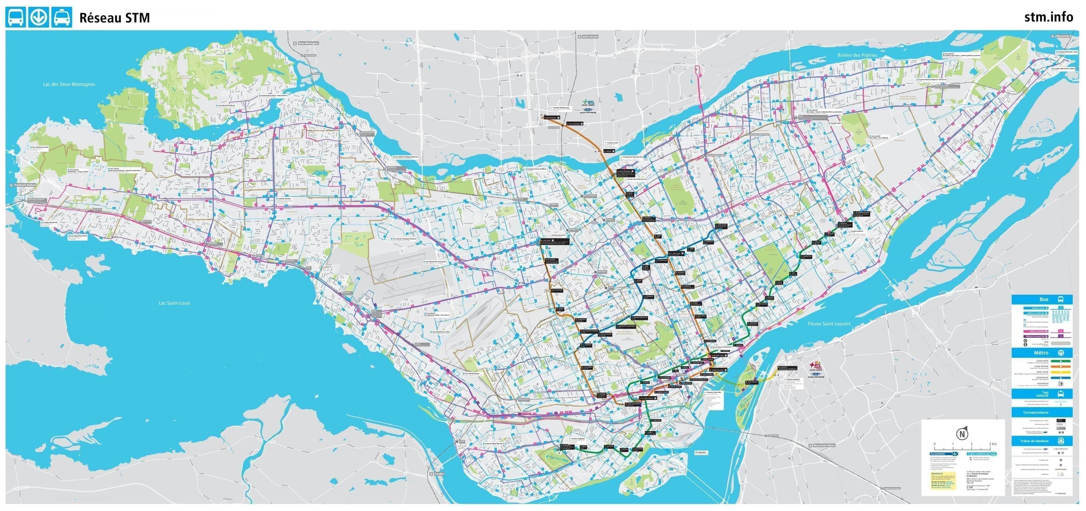 Map Of Montreal Bus Bus Routes And Bus Stations Of Montreal Map Of Montreal Bus Bus Routes And Bus Stations Of Montreal